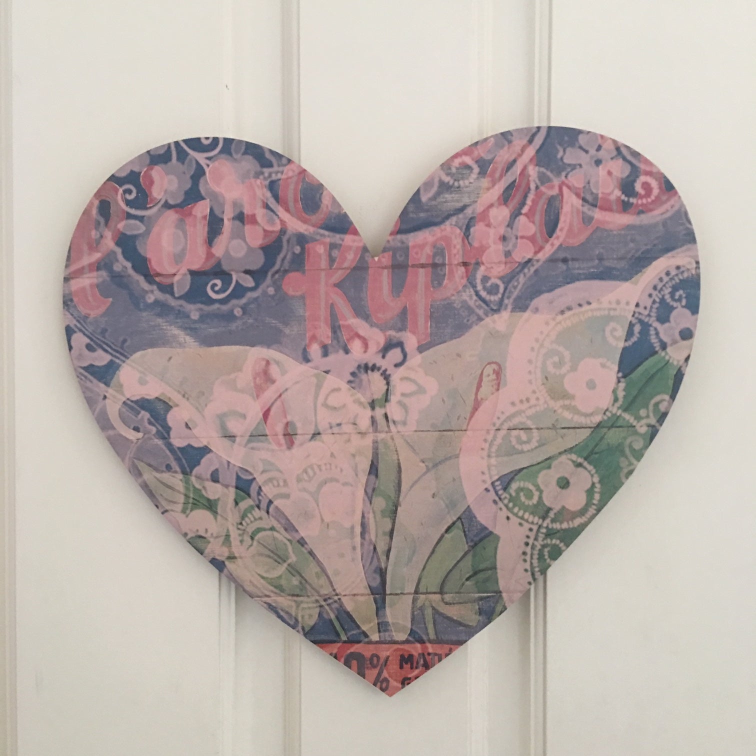 Heart Board White Calla Lily on Blue Art Decor – Darrellene Designs